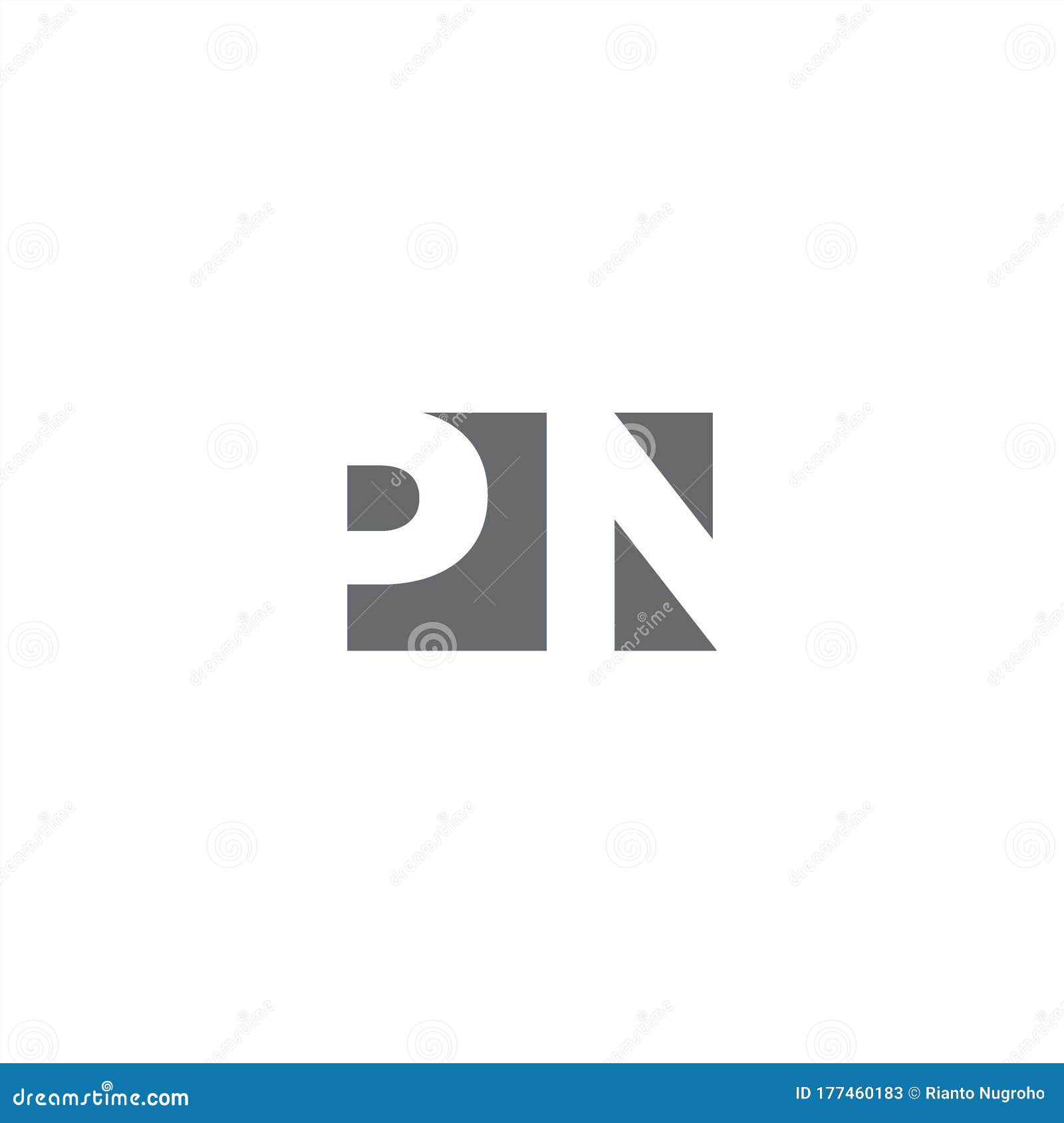 PN Logo Monogram with Negative Space Style Design Template Stock Vector ...