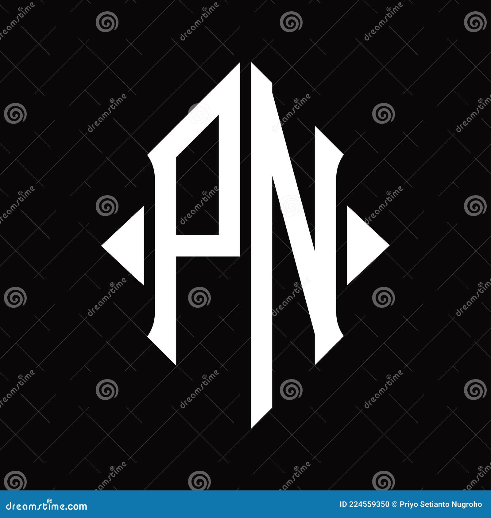 PN Logo Monogram with Shield Shape Isolated Design Template Stock ...