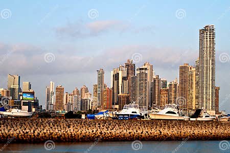 Pnama City skyline stock photo. Image of skyscraper, construction ...