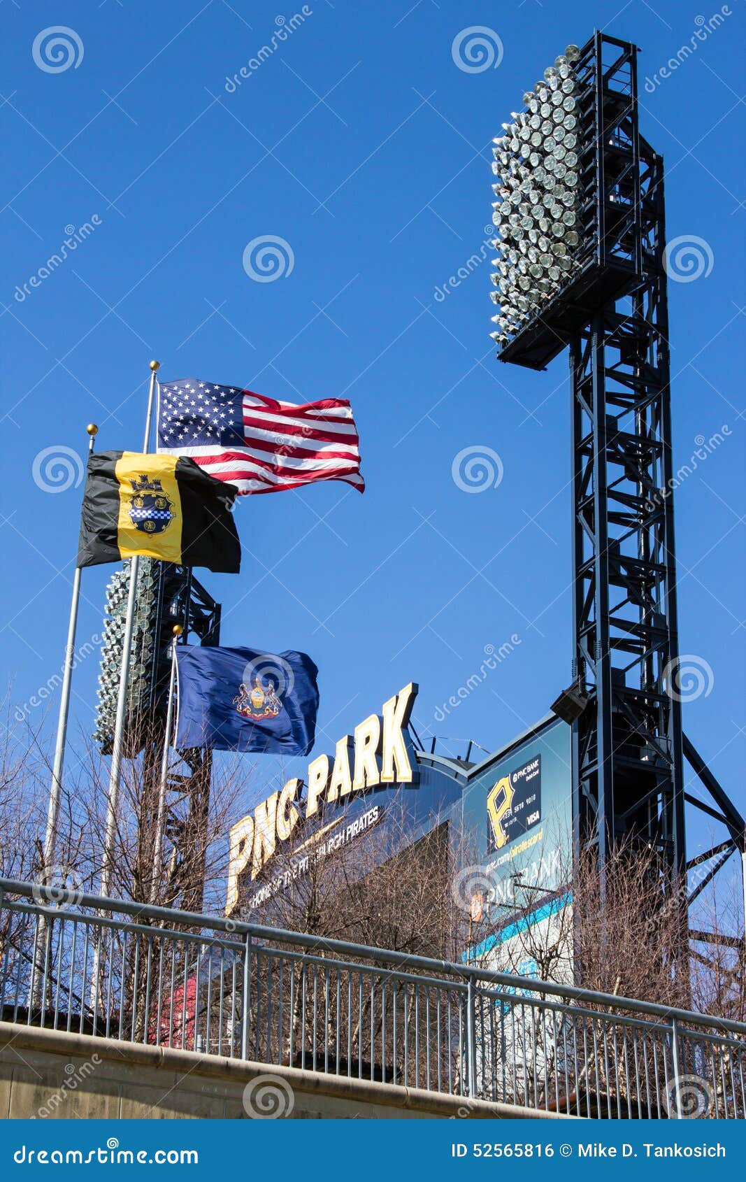 PNC Park Flags editorial photo. Image of pittsburgh, american - 52565816