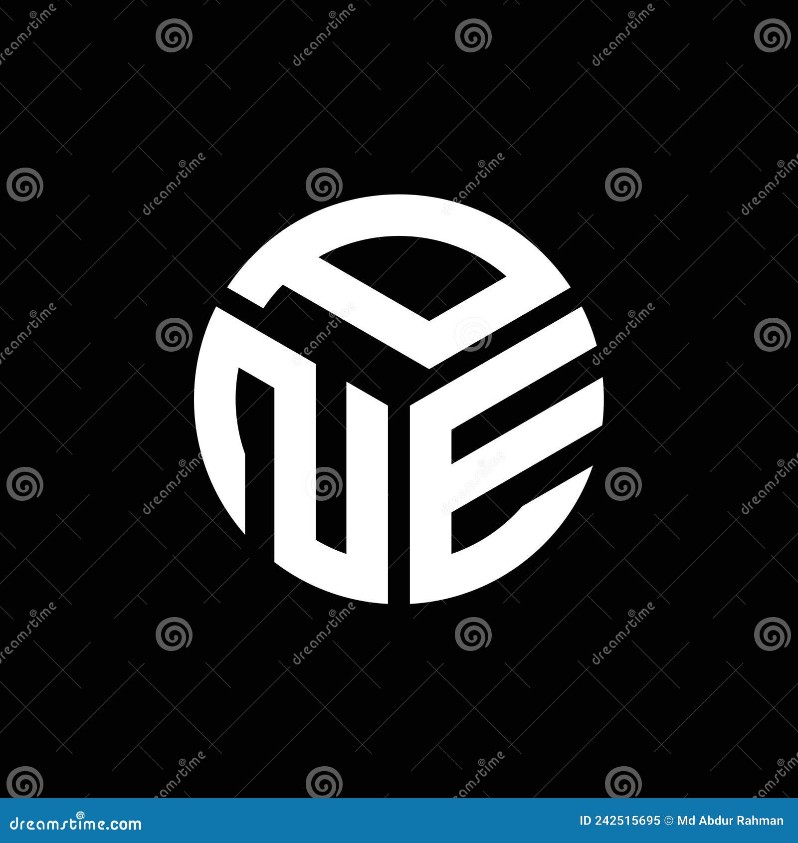 PNE Letter Logo Design on Black Background. PNE Creative Initials ...