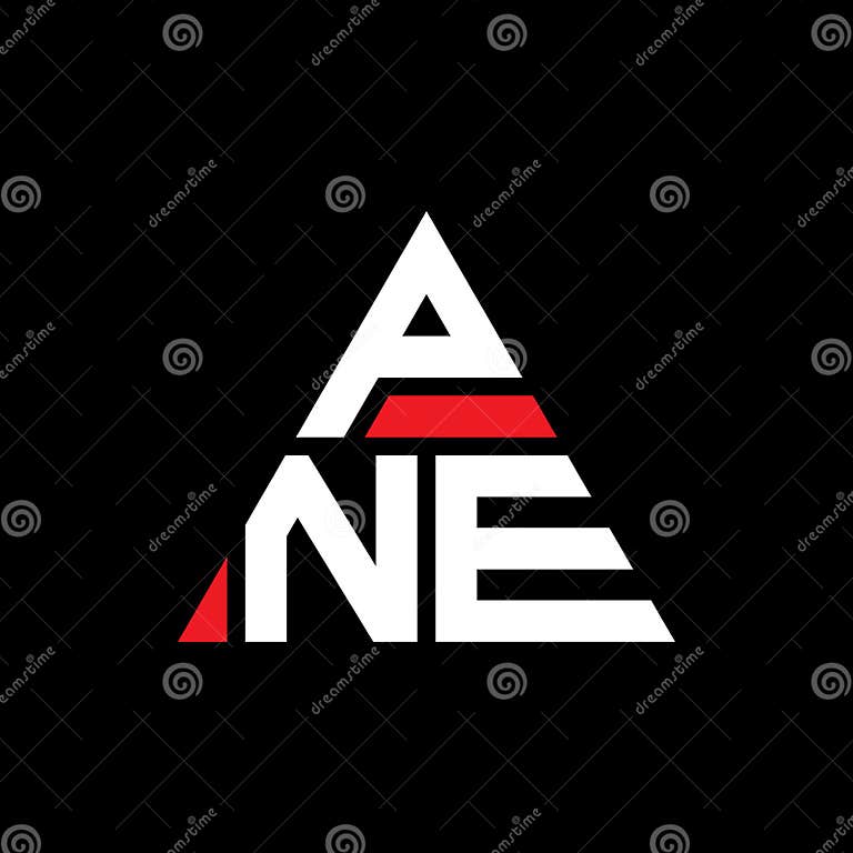 PNE Triangle Letter Logo Design with Triangle Shape. PNE Triangle Logo ...