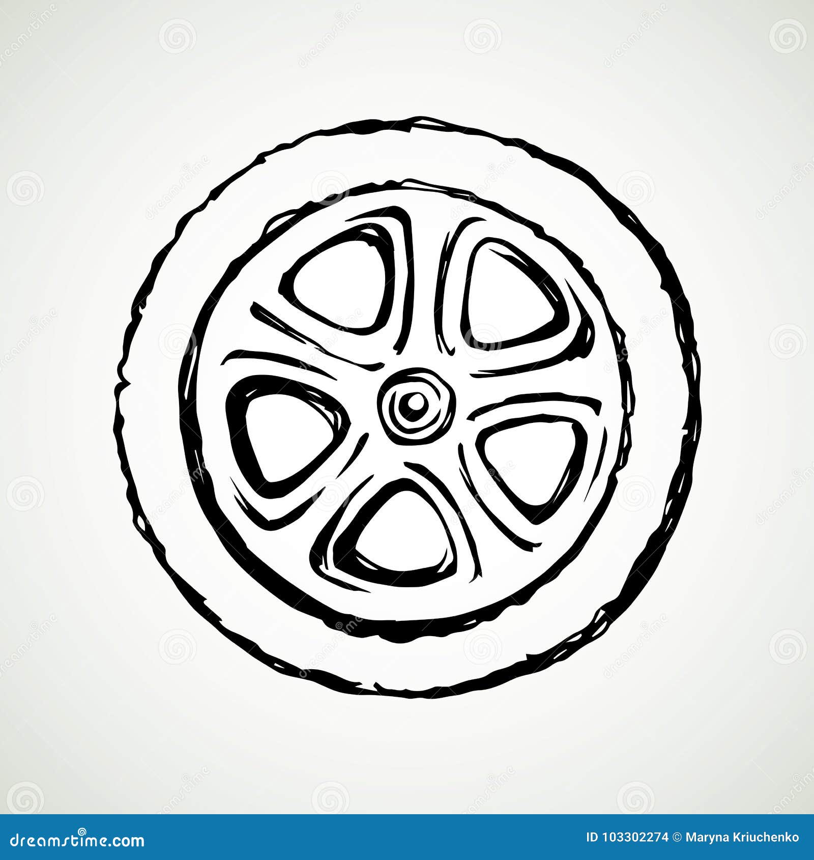 Pneu Desenho do vetor ilustração do vetor. Ilustração de borracha ...