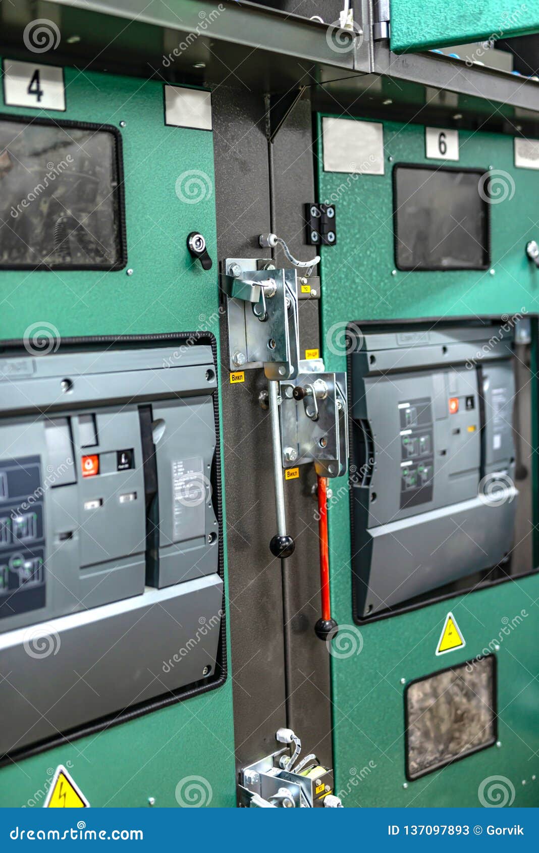 Pneumatic, Automatic High Voltage Switch Stock Image - Image of ...