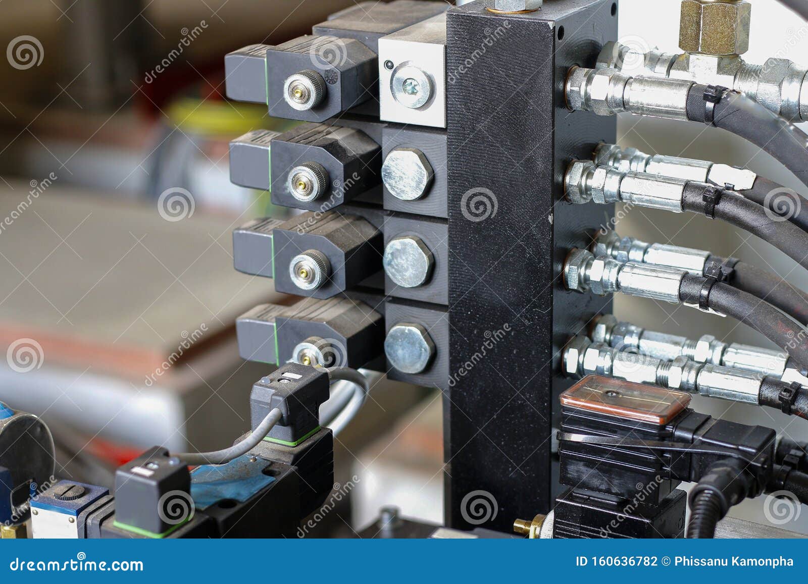 Pneumatic Cable Pressure Machine Cutting Steel Stock Photo - Image of ...