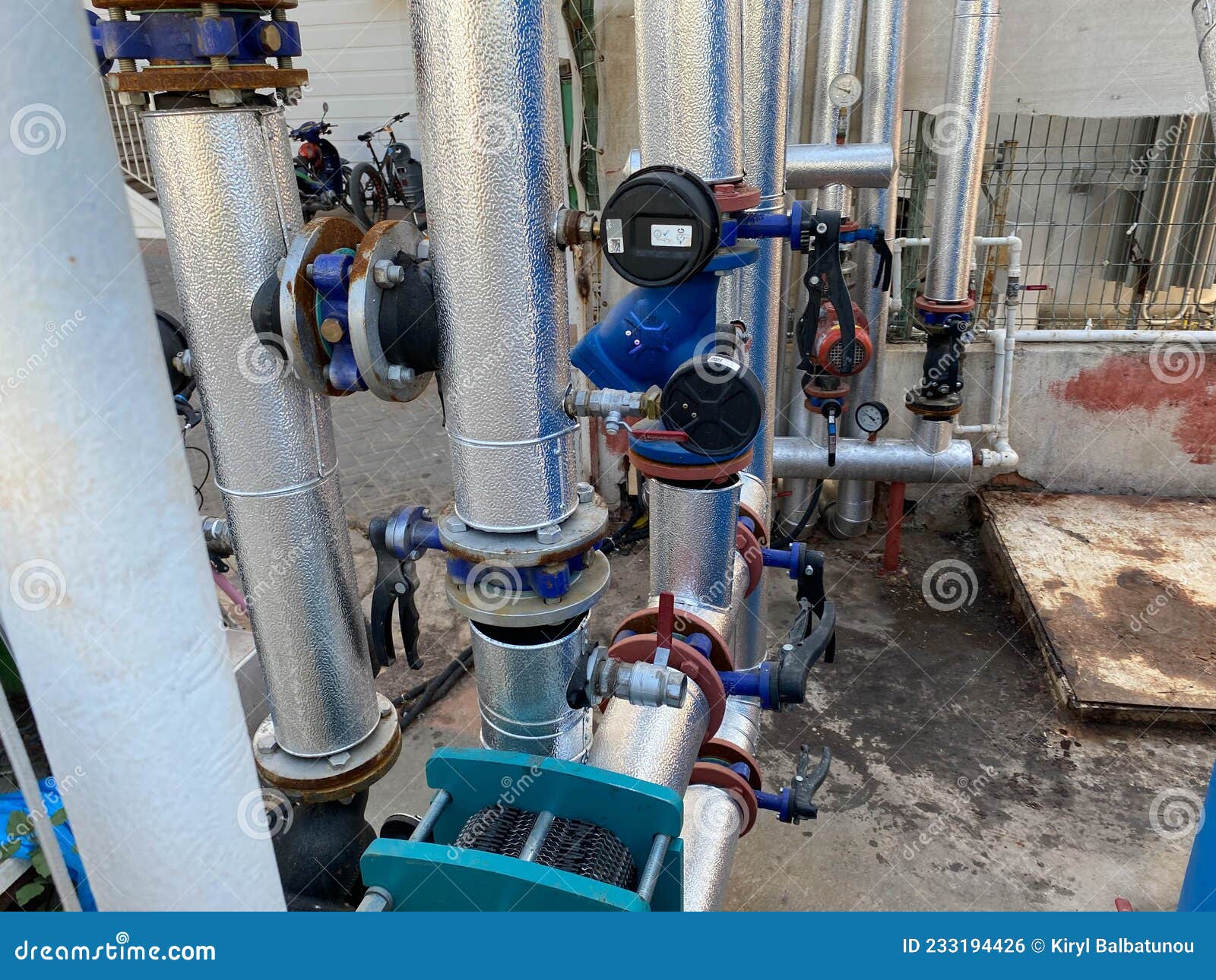 Pneumatic Control Valve in a Steam Heating System Stock Photo - Image ...