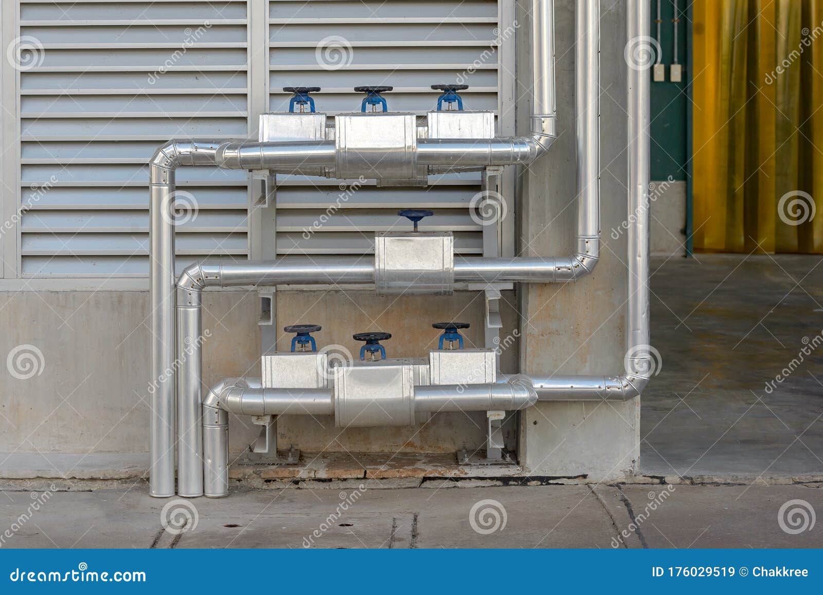 Pneumatic Control Valve in a Steam Heating System Stock Image - Image ...