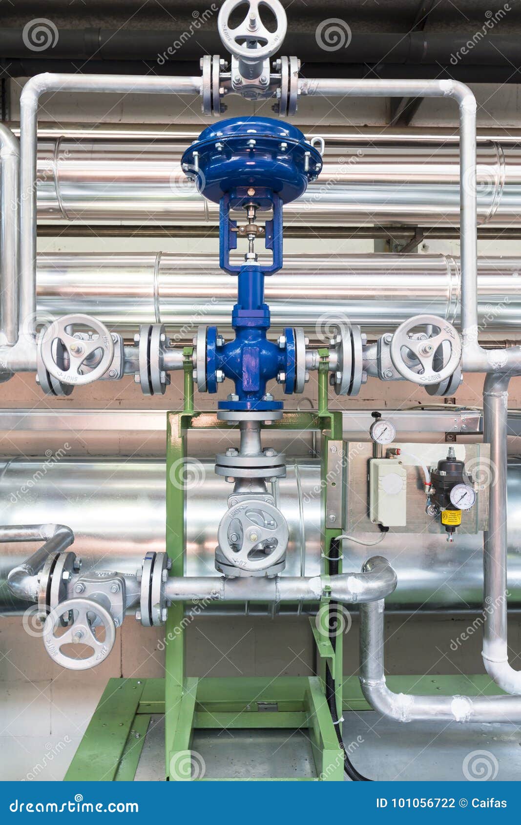 Pneumatic Control Valve in a Steam Heating System Stock Photo - Image ...