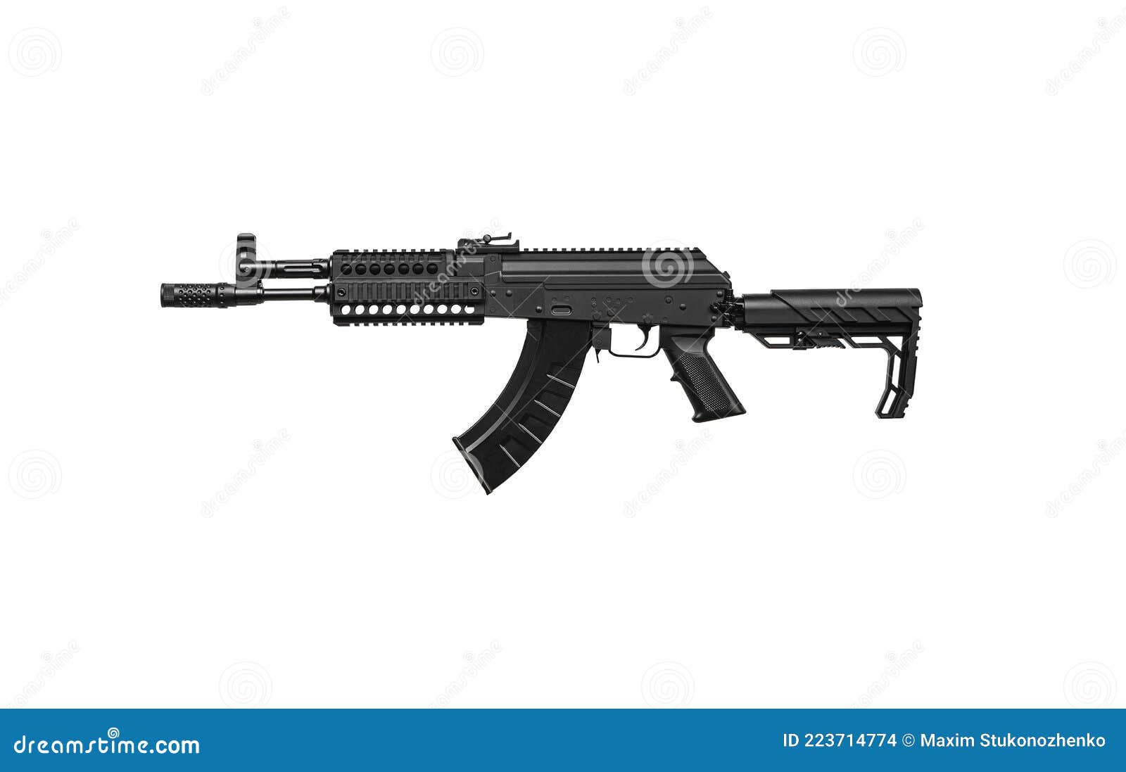 A Pneumatic Copy of a Russian Machine Gun. Modern Airsoft Weapons ...