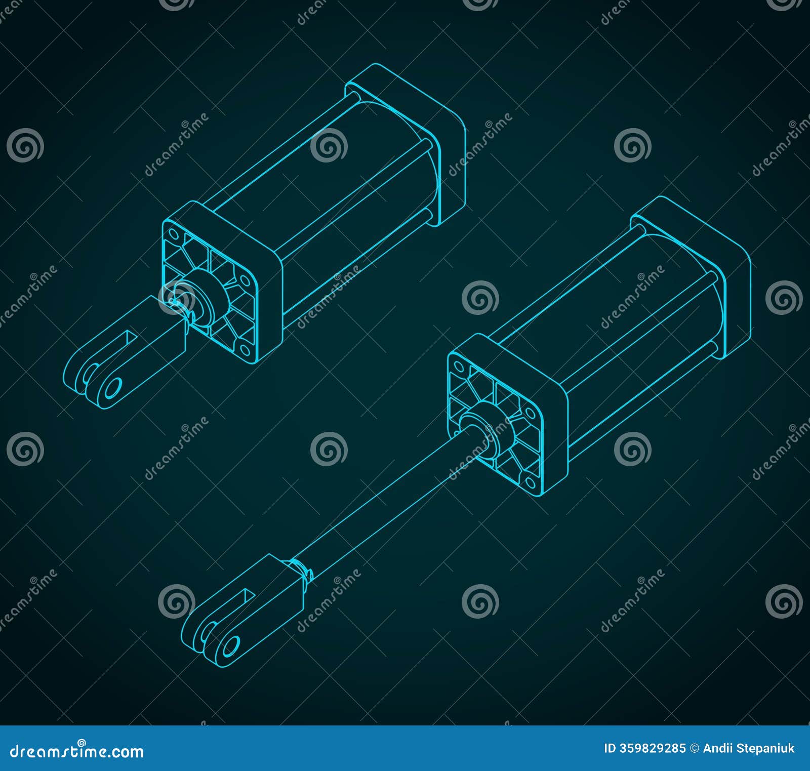 Cylinder Isometric Parts Infographic Cartoon Vector | CartoonDealer.com ...