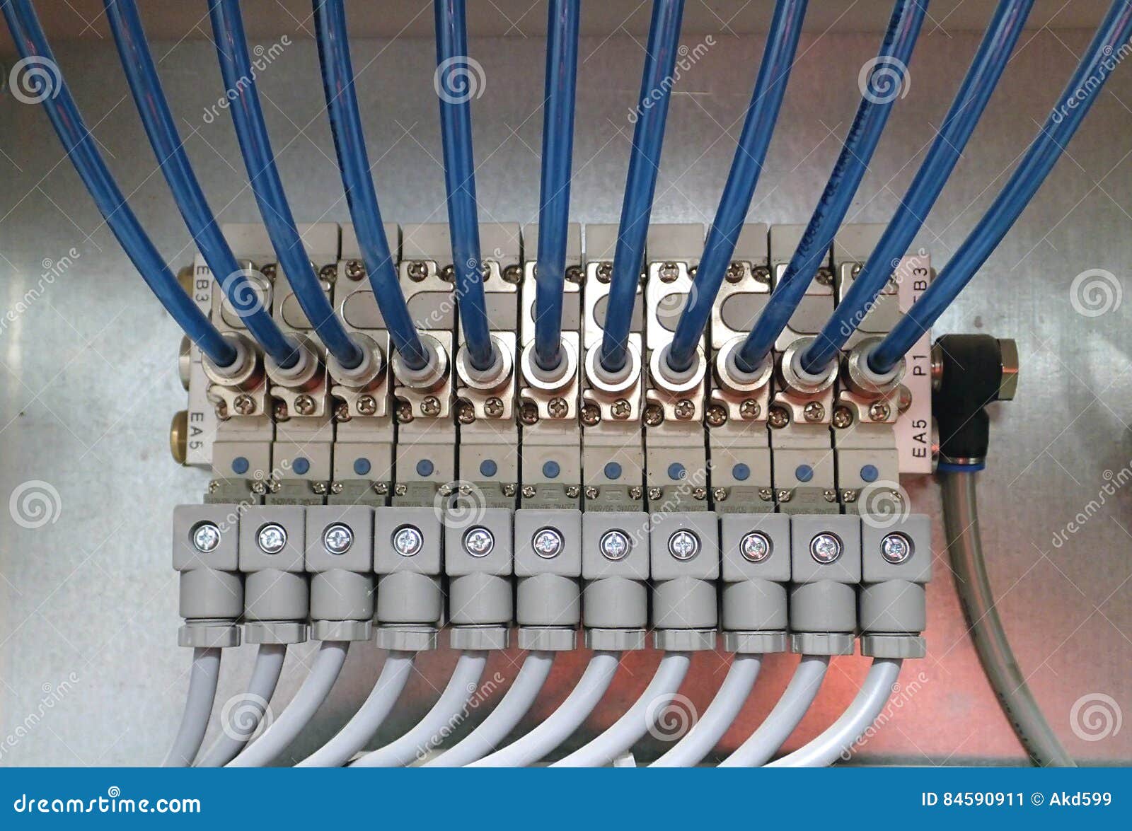 Pneumatic Distributor Close-up Stock Image - Image of energy, fittings ...