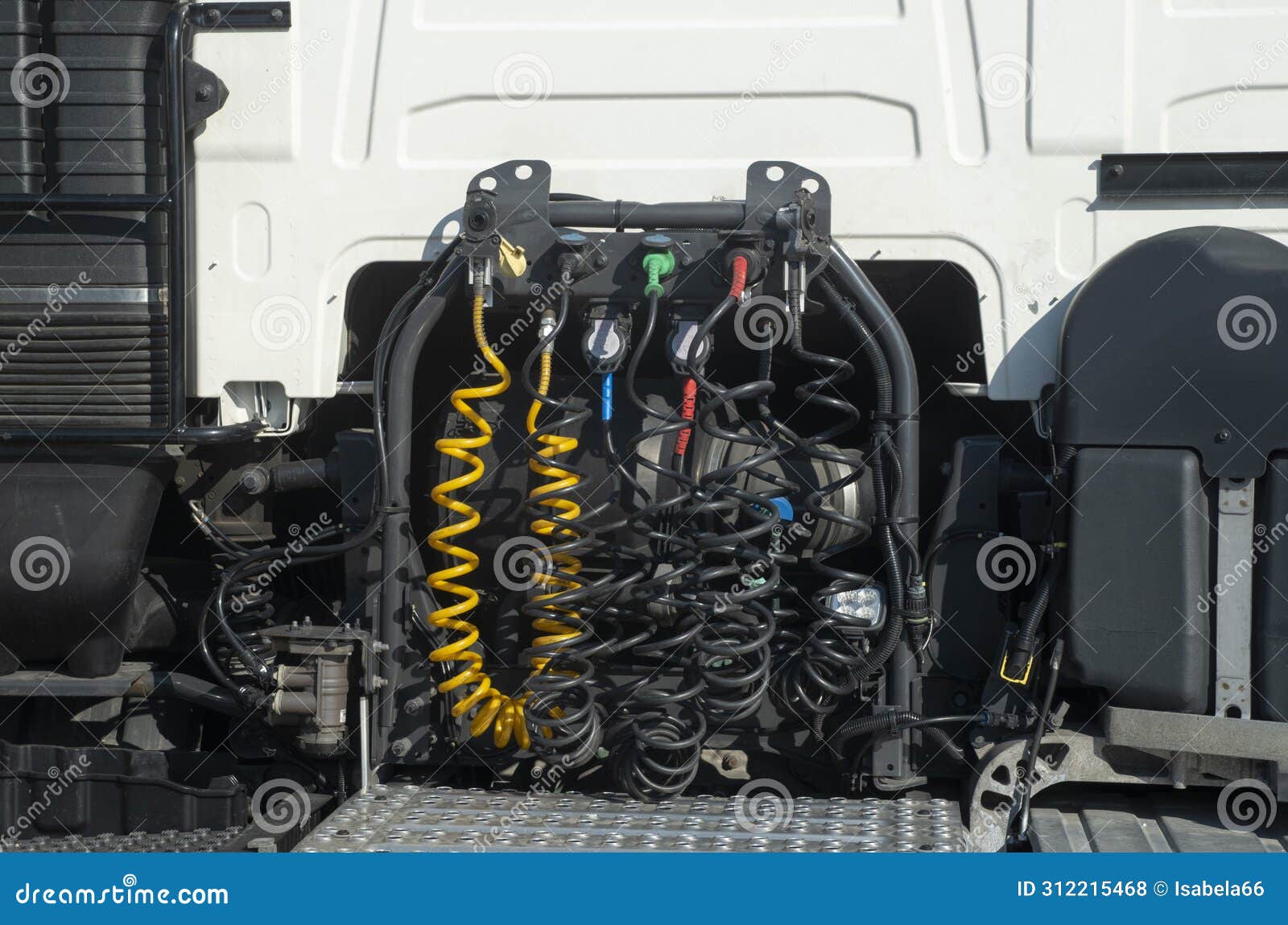 Cables Connecting A Trailer/wagon With A Vehicle. Royalty-Free Stock ...