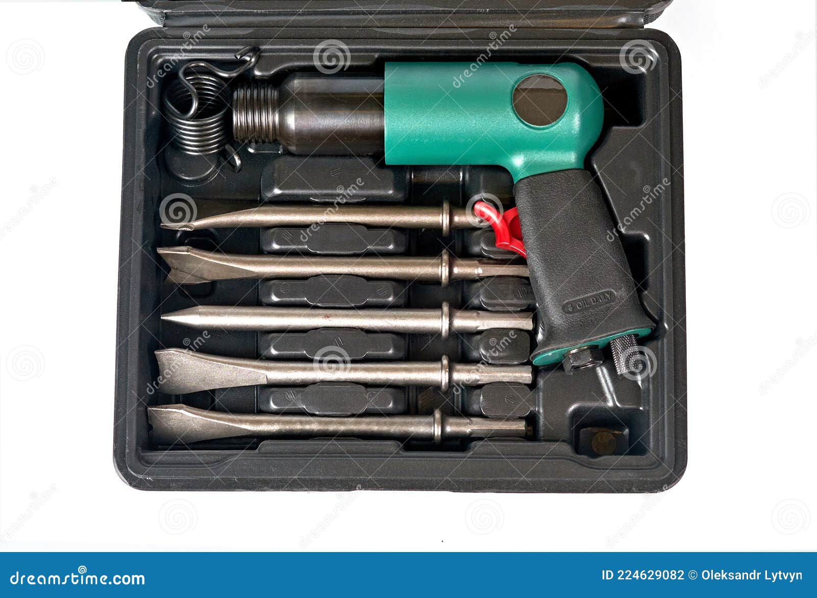 Pneumatic Hammer in a Box in a Complete Set with Different Attachments ...