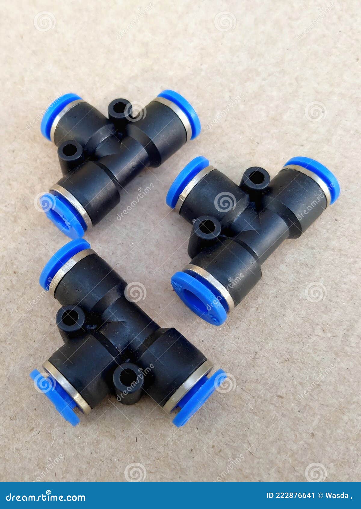Pneumatic Fittings Isolated On White Background. Royalty-Free Stock ...
