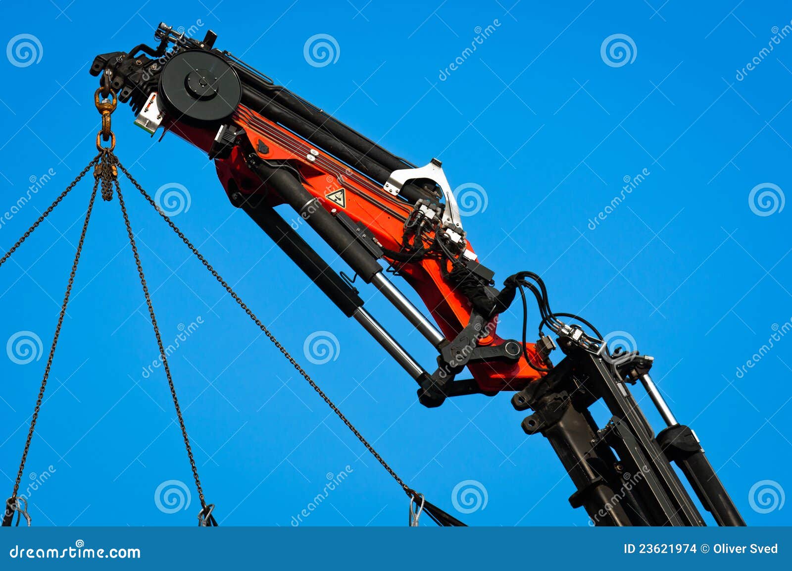 Pneumatic industrial crane stock photo. Image of iron - 23621974