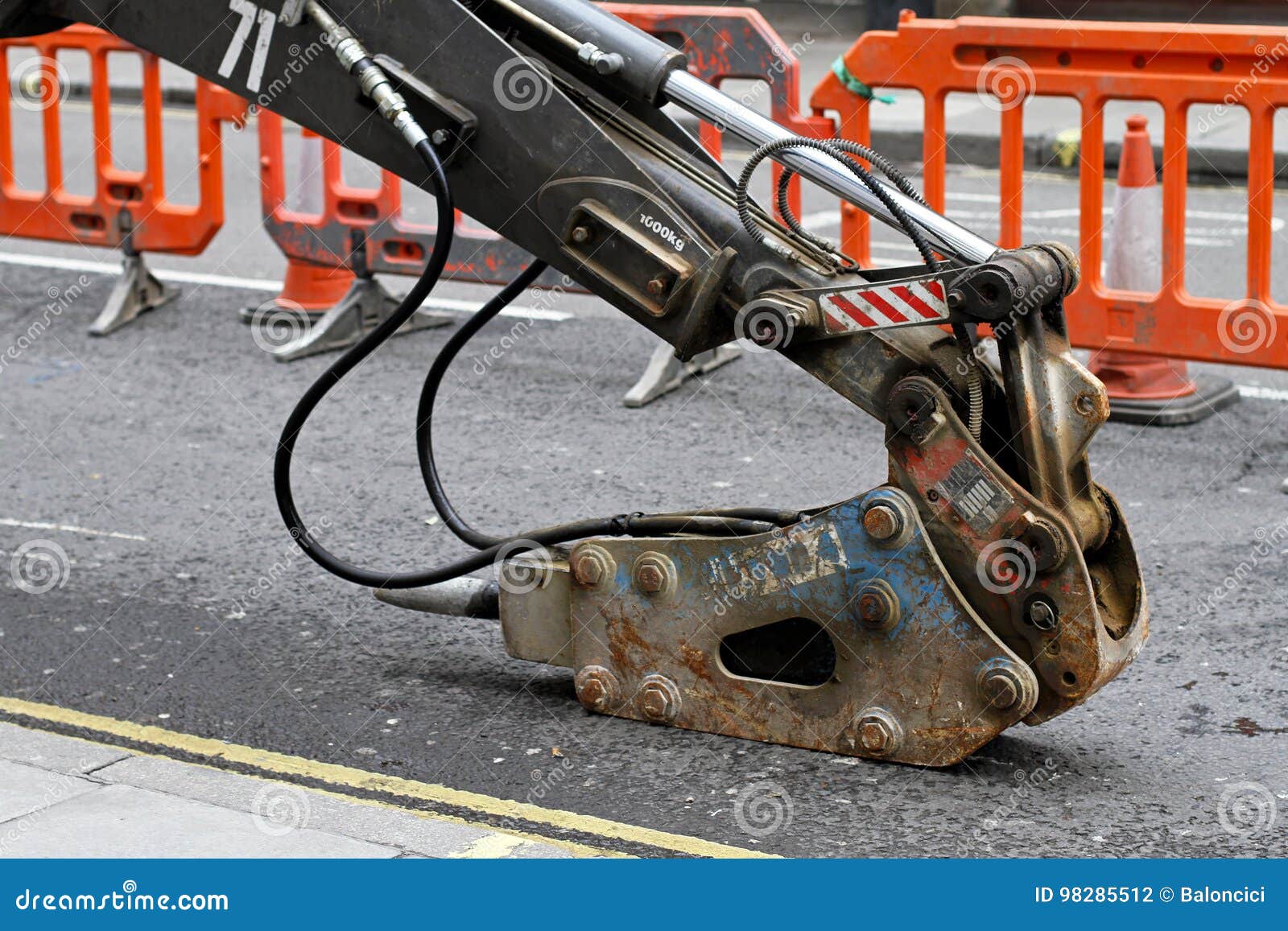 Pneumatic jack hummer stock photo. Image of boundary - 98285512