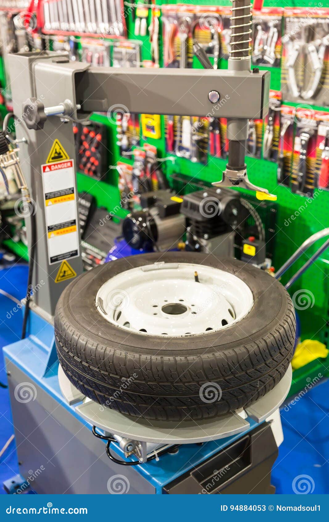 Pneumatic Machine for Tire Service, Removing Tyre Stock Image - Image ...