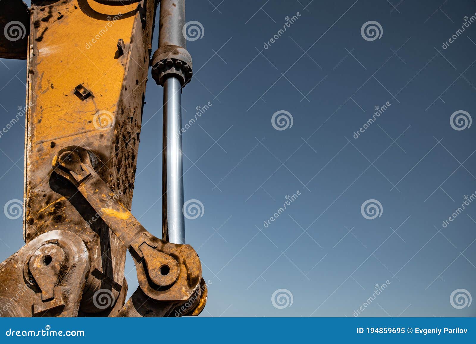 Pneumatic Piston for Machinery Technology. Concept Machine for Lifting ...