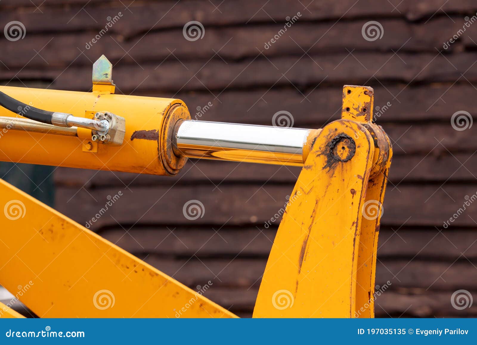 Pneumatic Piston for Machinery Technology. Concept Machine for Lifting ...