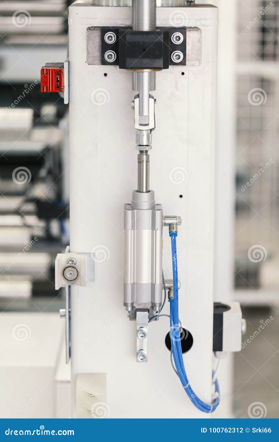 Pneumatic Piston Unit on Industrial Machine Stock Photo - Image of ...