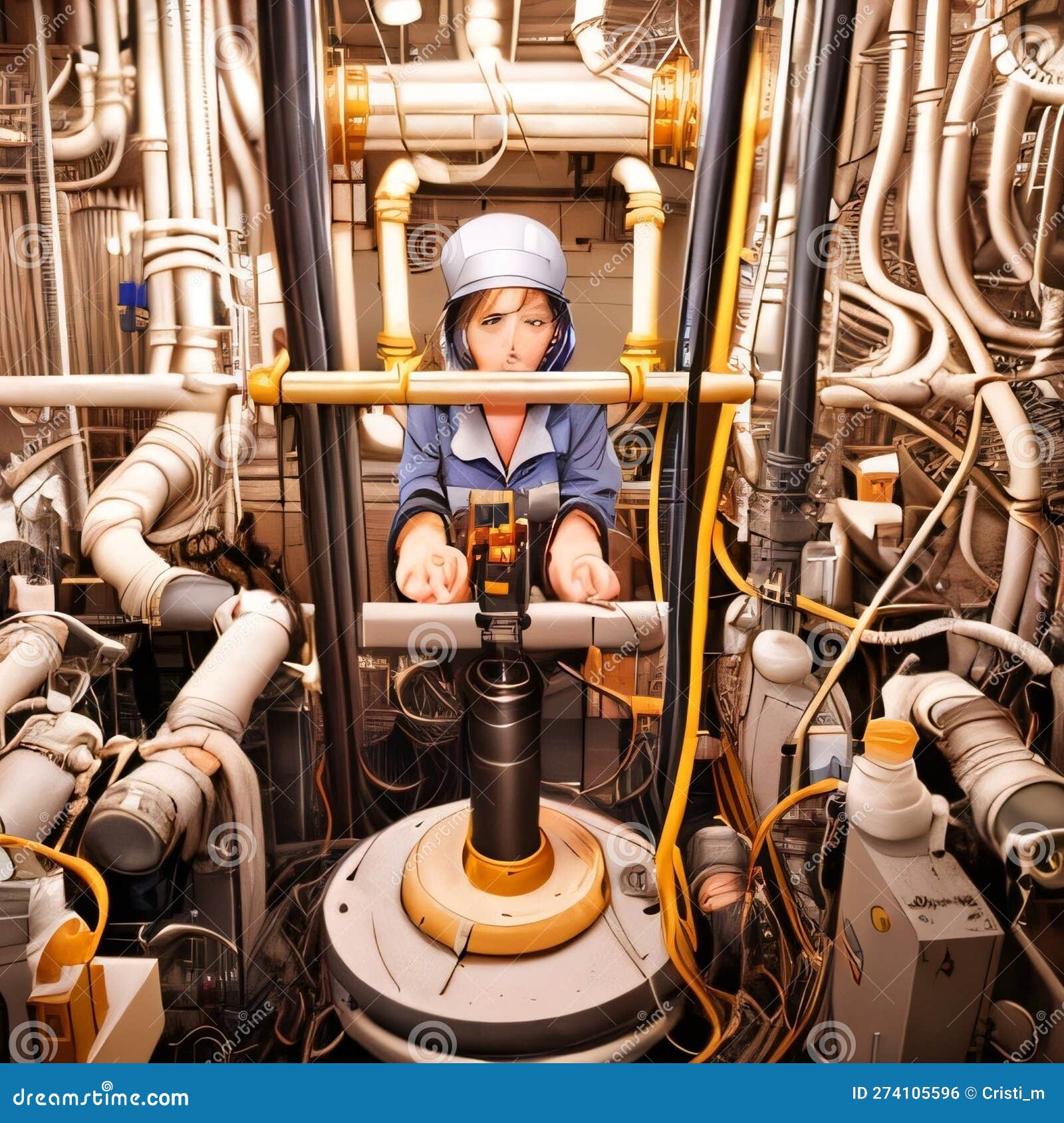 AI Generated Image - Pneumatic Post Stock Illustration - Illustration ...