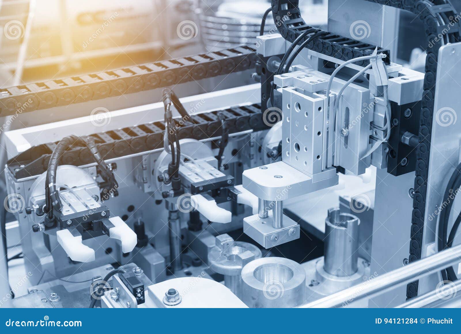 The Pneumatic Production Machine. Stock Photo - Image of line ...
