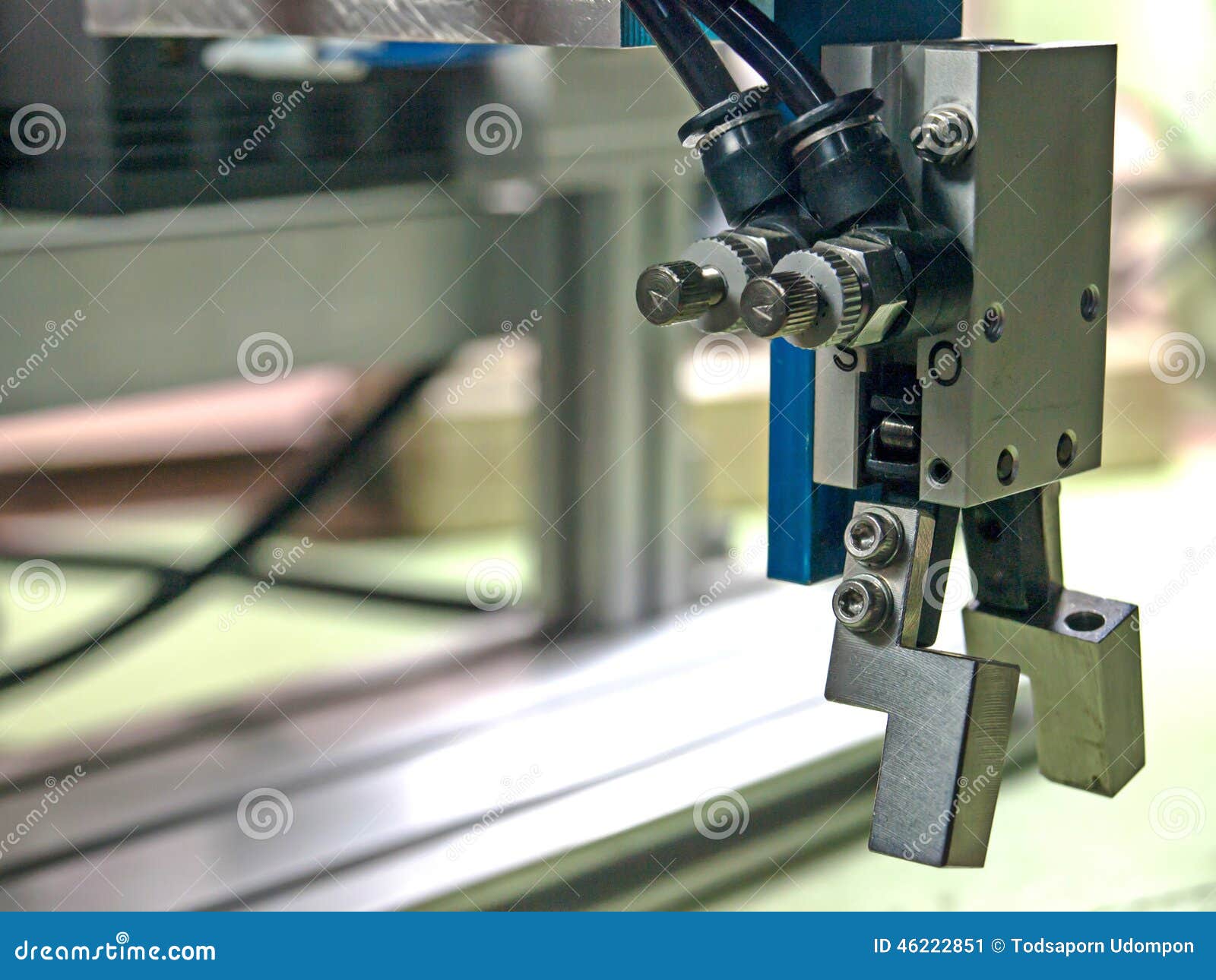 Pneumatic robot input. stock image. Image of grip, pipes - 46222851