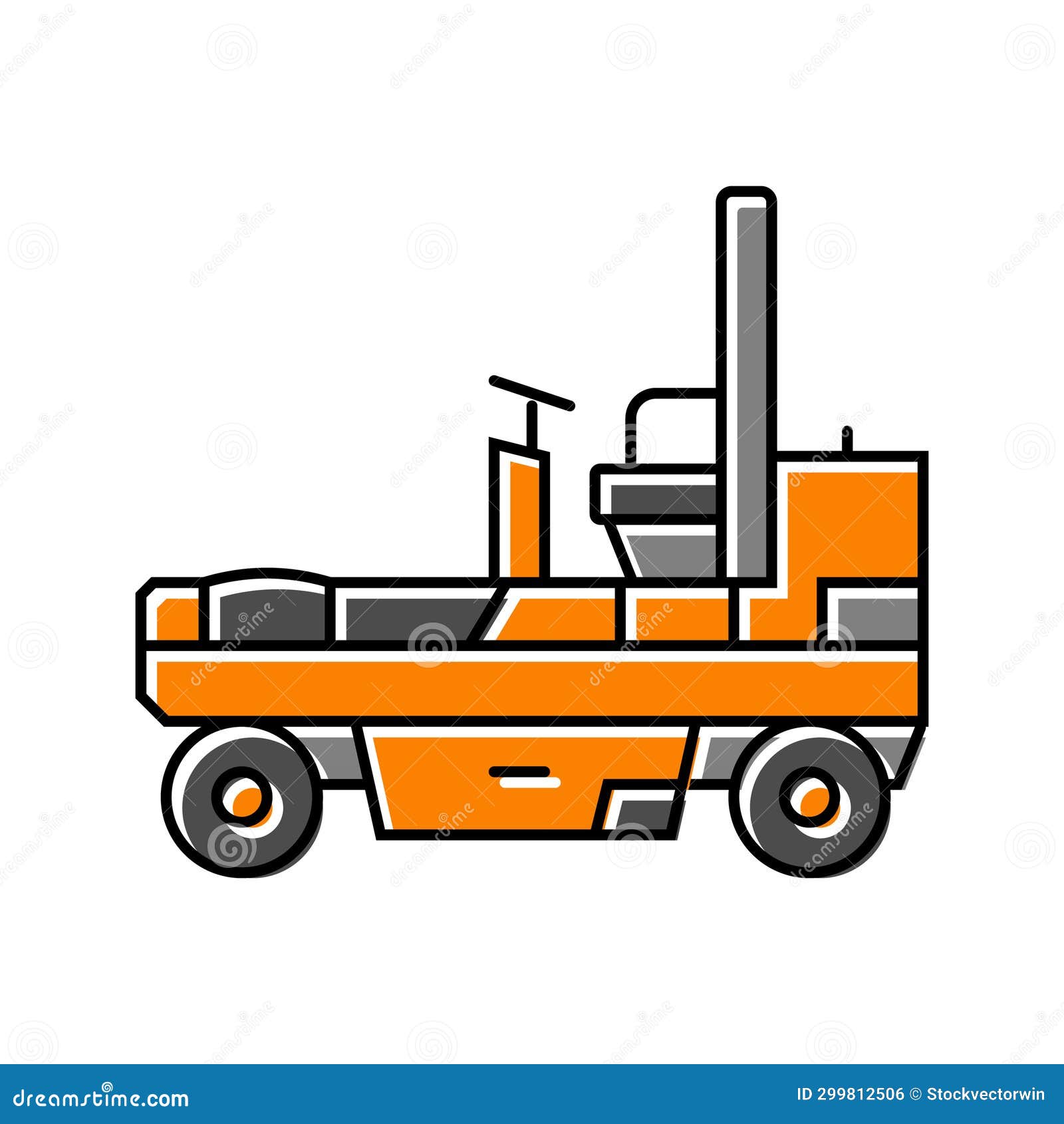 Pneumatic Roller Construction Vehicle Color Icon Vector Illustration ... Pneumatic Roller Construction Vehicle Color Icon Vector Illustration ...