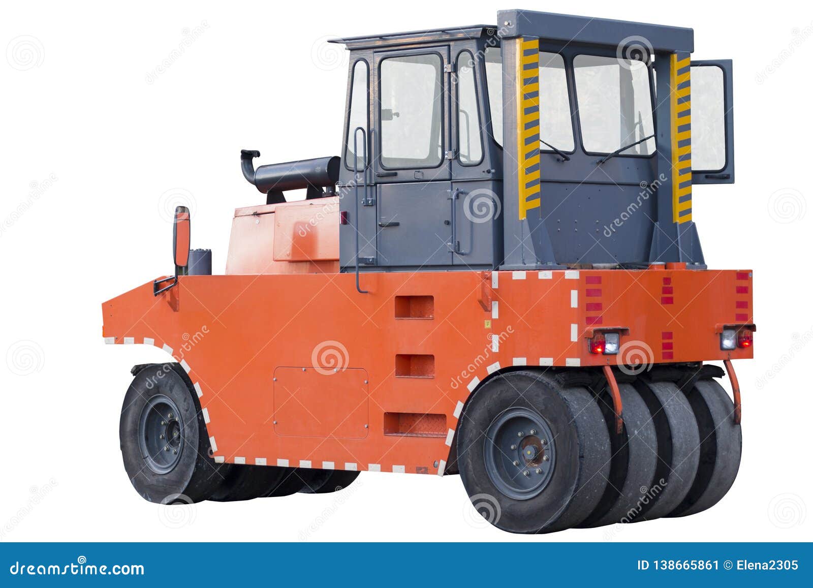 Pneumatic Roller, Road Roller or Roller-compactor Stock Image - Image ...
