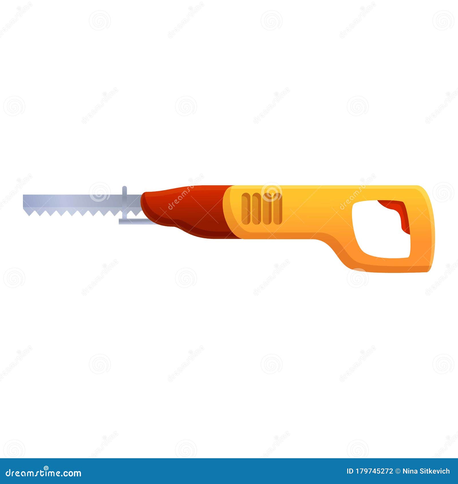 Pneumatic Saw Icon, Cartoon Style Stock Vector - Illustration of build ...