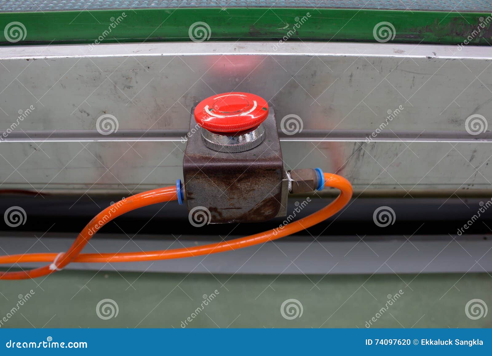 The Pneumatic Switch, Emergency Button, Emergency Switch. Stock Photo ...