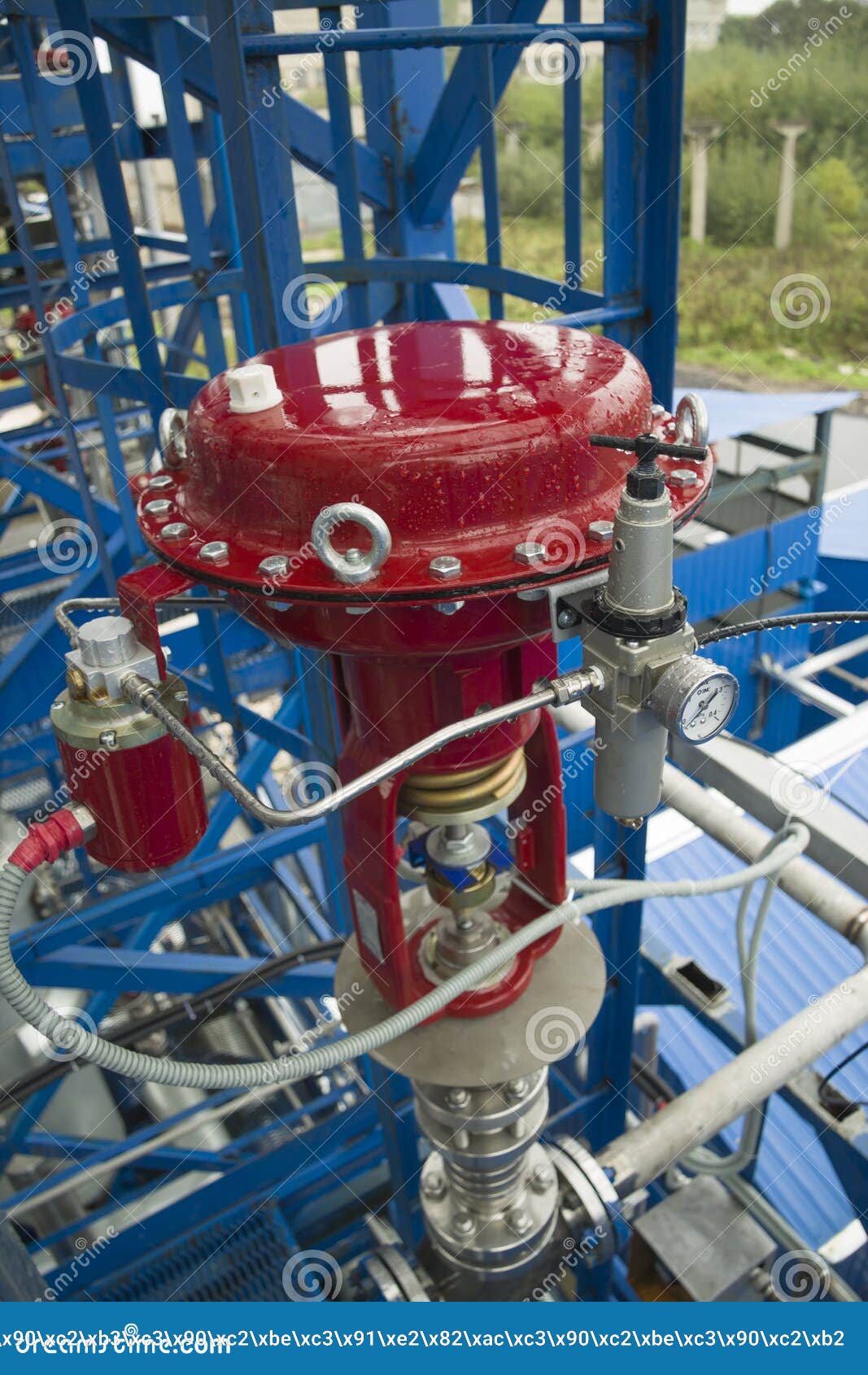 Pneumatic valve stock photo. Image of valve, automation - 77506488