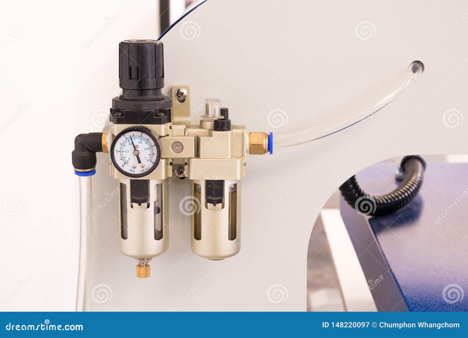 Pneumatic Valve Meter or Pressure Control Machine Stock Image - Image ...