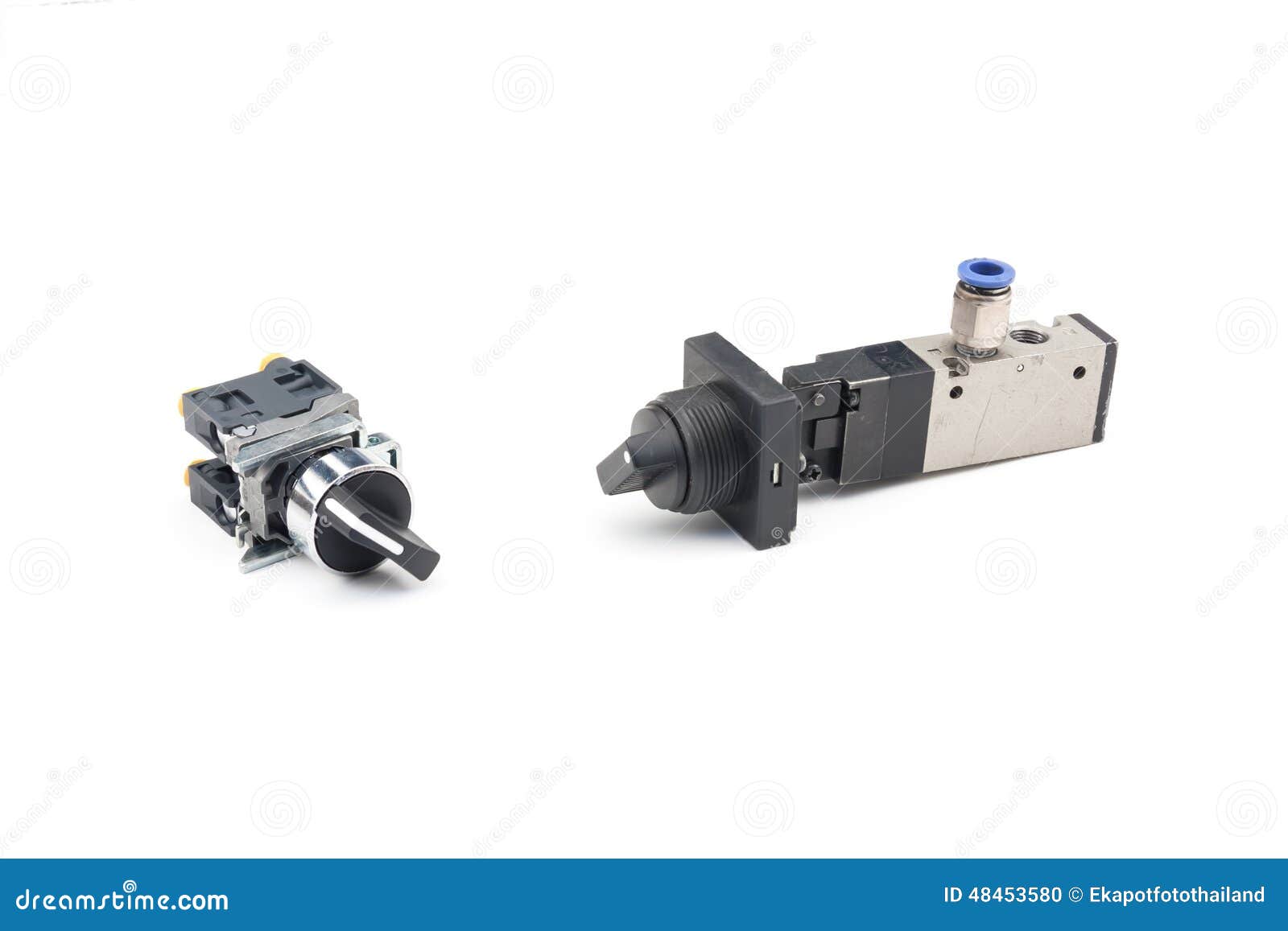 Pneumatic Valve For Truck Brake System On Isolated White Background ...