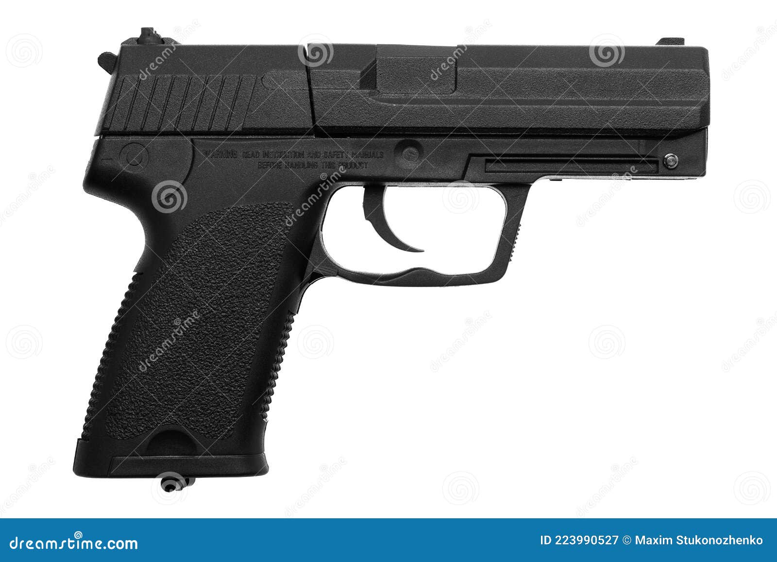 Pneumatisch Pistool, Geïsoleerd Op Wit Stock Afbeelding - Image of ...