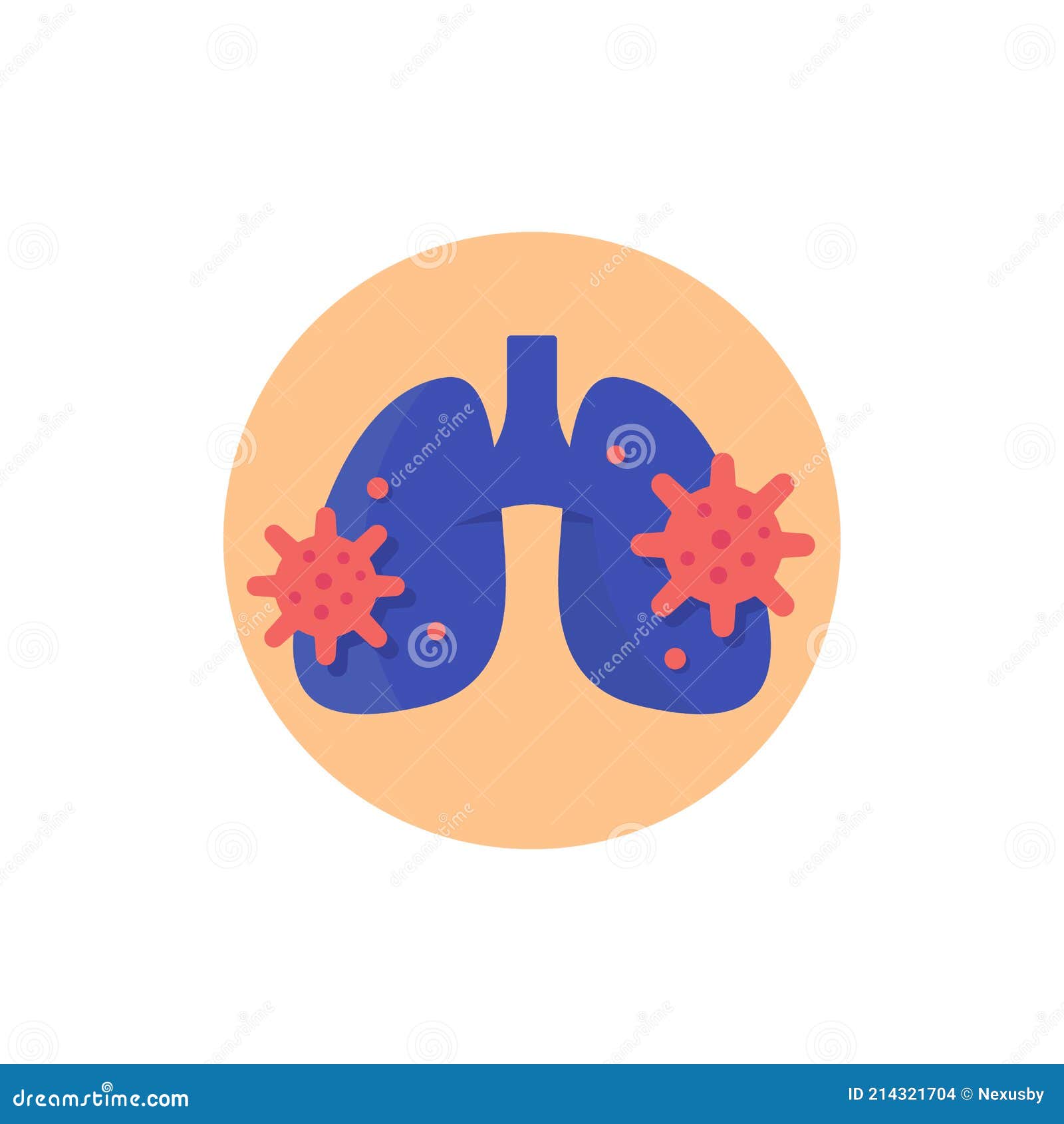 Virus In Lungs, Person Coughing Simple Minimalist Vector Sketch, Doodle ...
