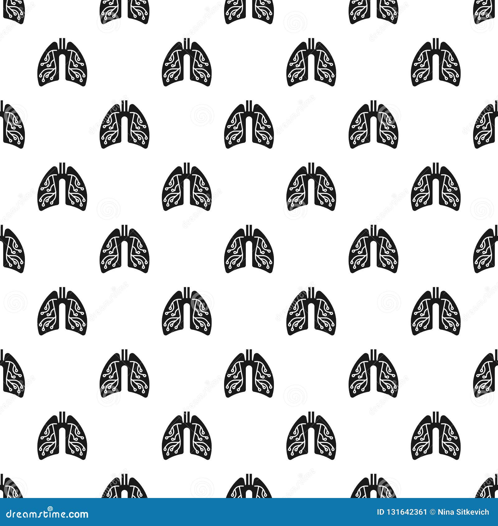 Pneumonia Lungs Pattern Seamless Vector Stock Vector - Illustration of ...