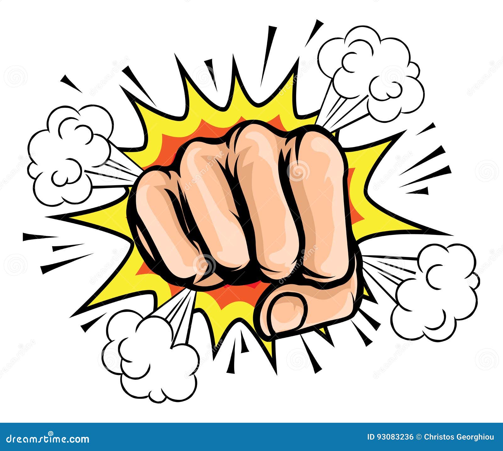 PNF Art Cartoon Fist Graphic Ilustração do Vetor - Ilustração de grampo ...