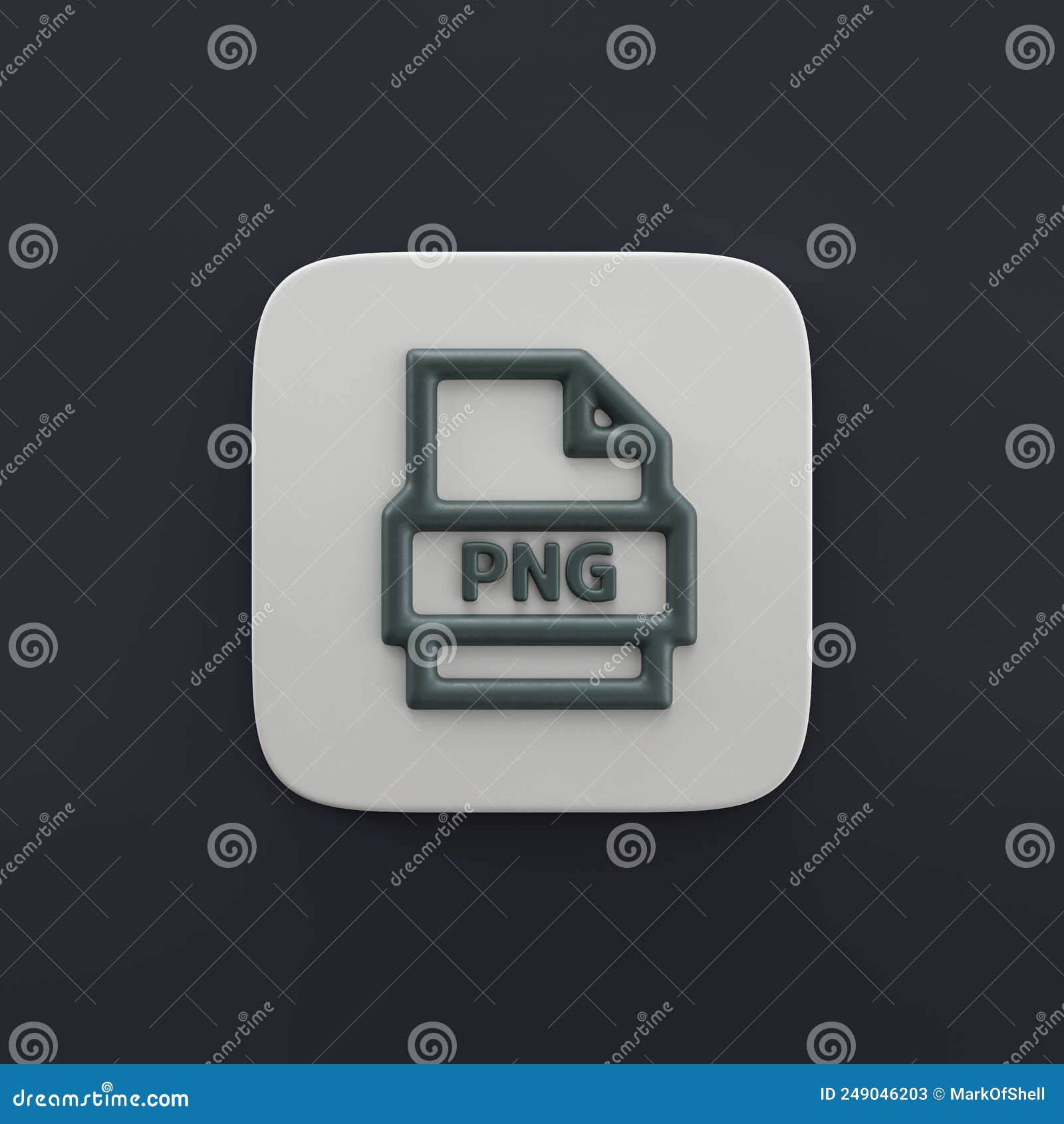 Png File 3d Icon, Outilne File Type Icon in Grey Color on a Button ...