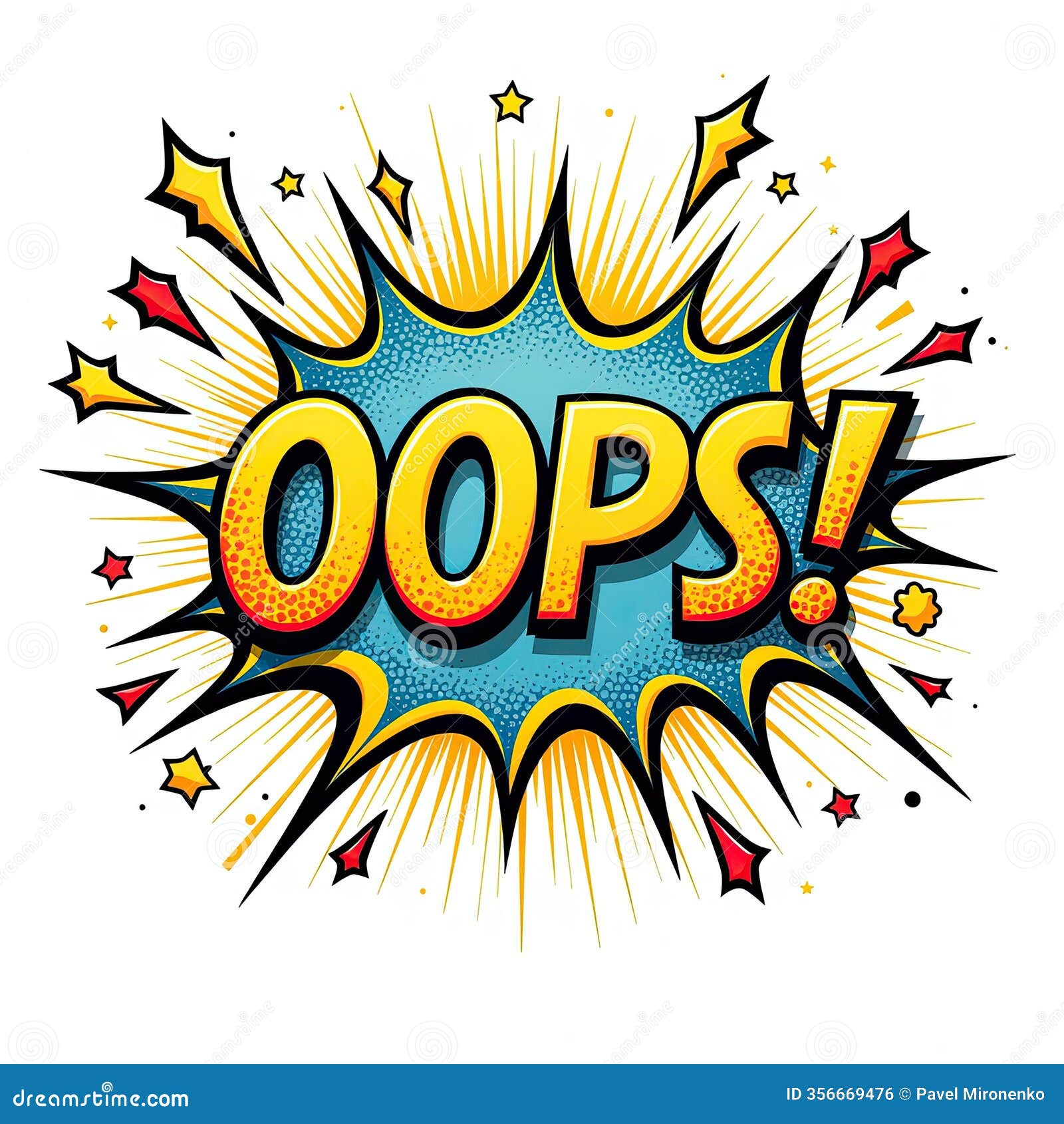 Vibrant and Dynamic Comic Art Style Showcasing the Word Oops, Png, Ai ...