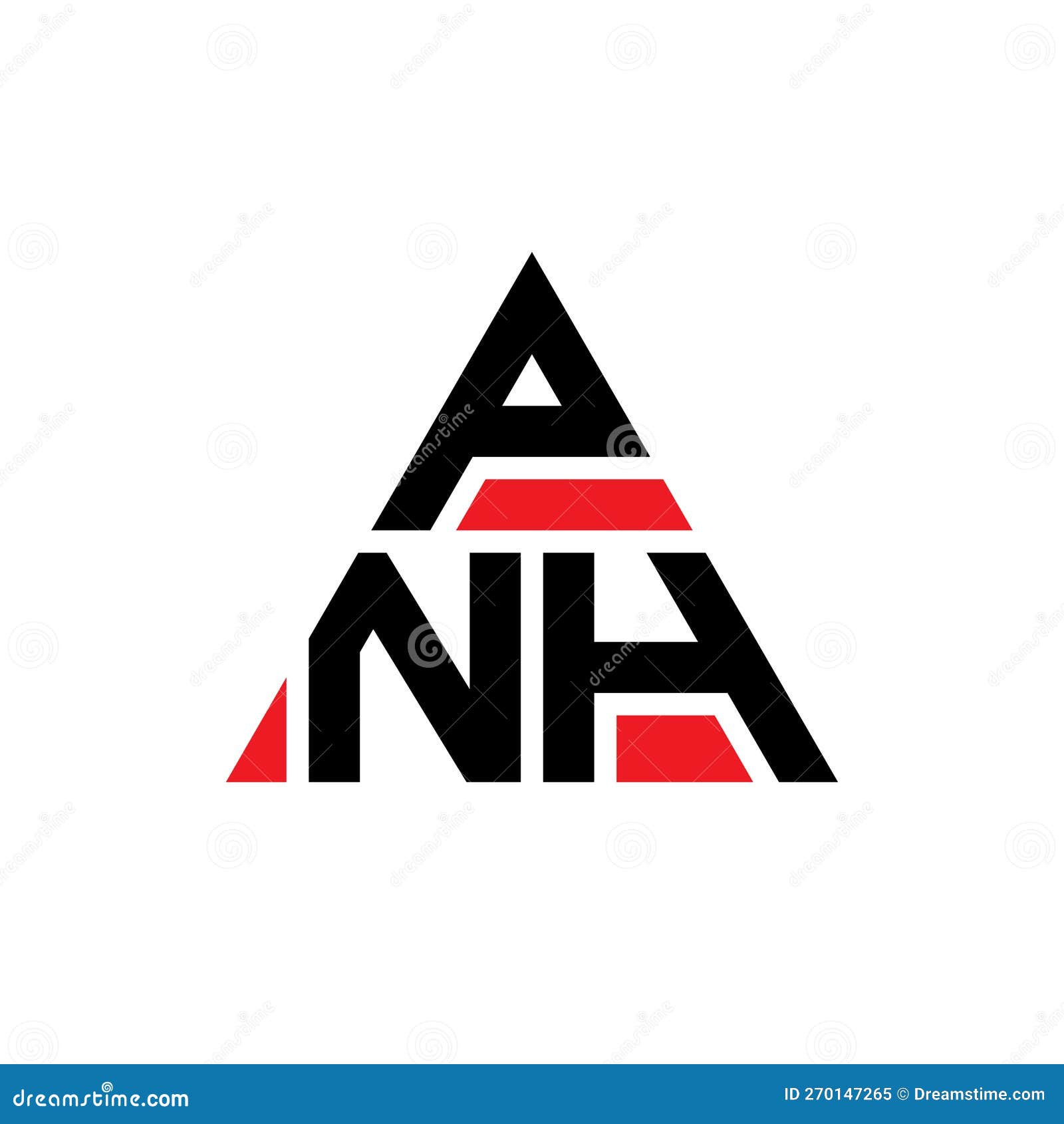 PNH Triangle Letter Logo Design with Triangle Shape. PNH Triangle Logo ...