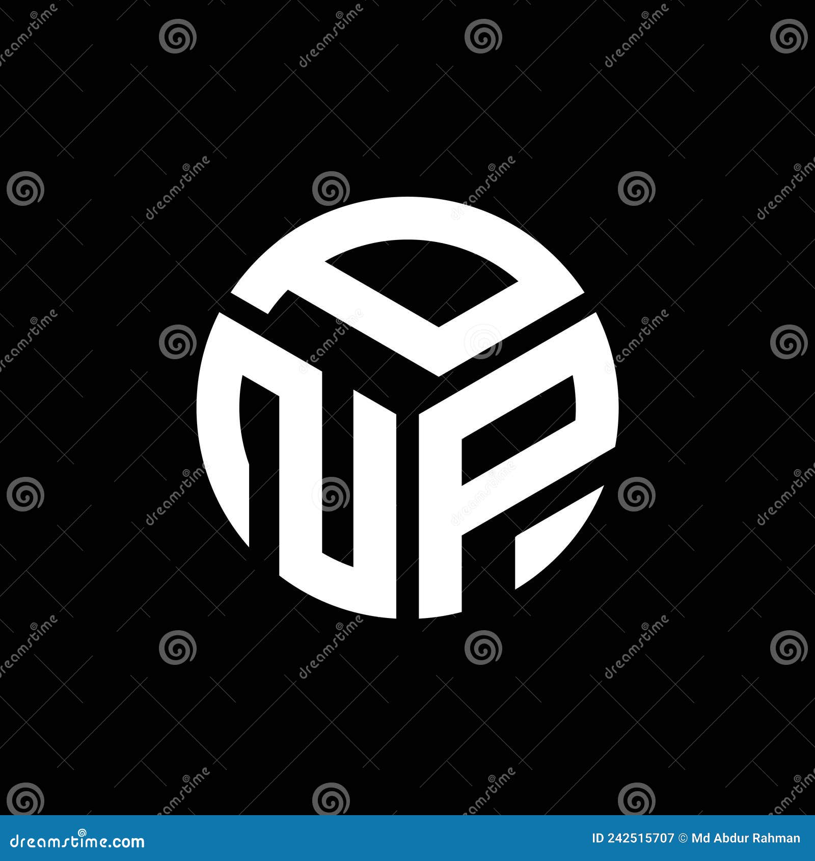 PNP Letter Logo Design on Black Background. PNP Creative Initials ...