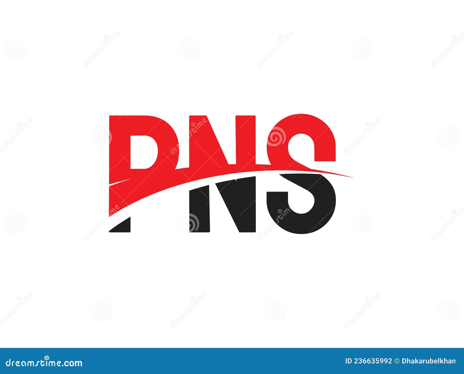 PNS Letter Initial Logo Design Vector Illustration Stock Vector ...