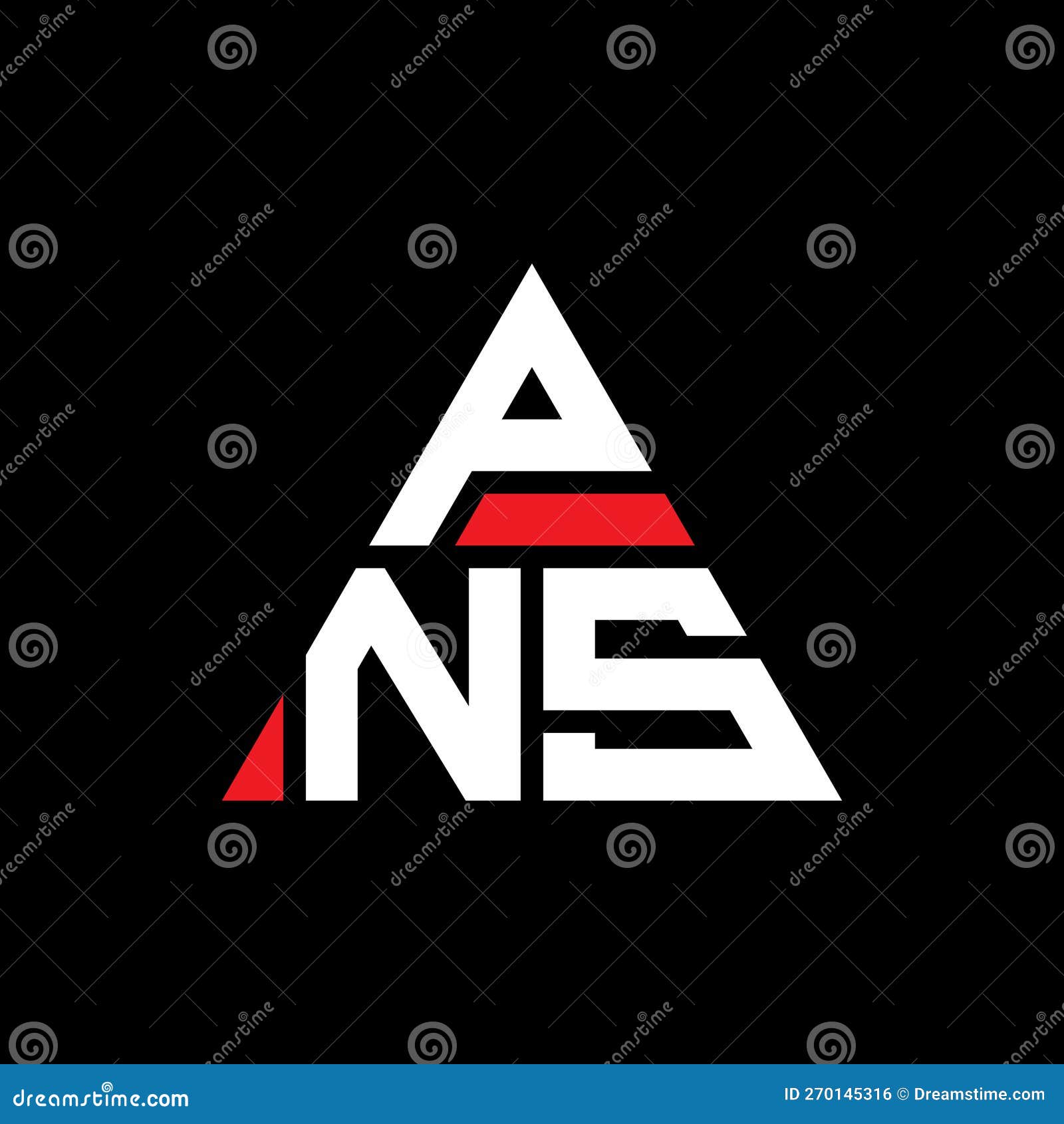 PNS Triangle Letter Logo Design with Triangle Shape. PNS Triangle Logo ...