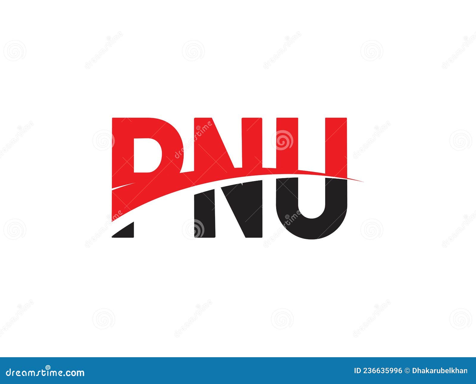 PNU Letter Initial Logo Design Vector Illustration Stock Vector ...