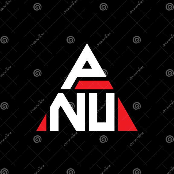 PNU Triangle Letter Logo Design with Triangle Shape. PNU Triangle Logo ...
