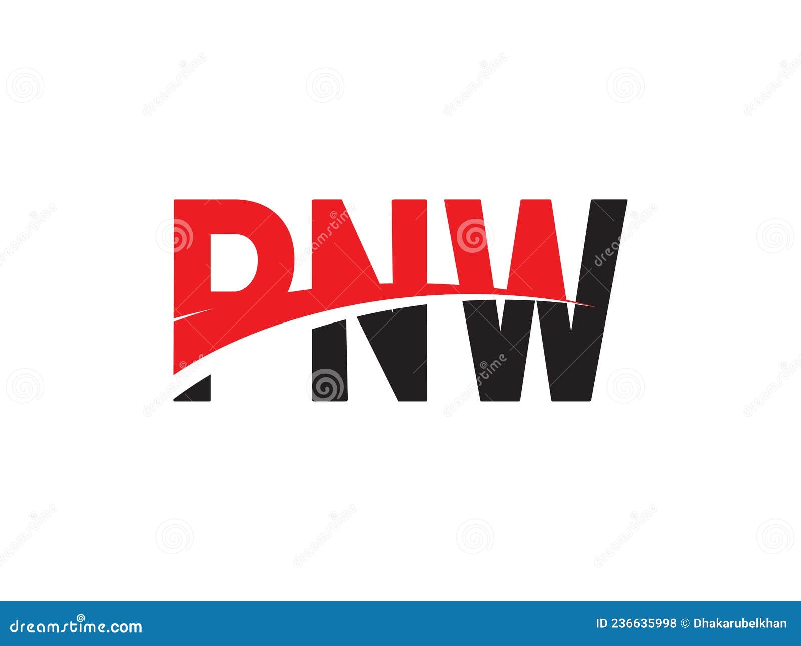 PNW Letter Initial Logo Design Vector Illustration Stock Vector ...