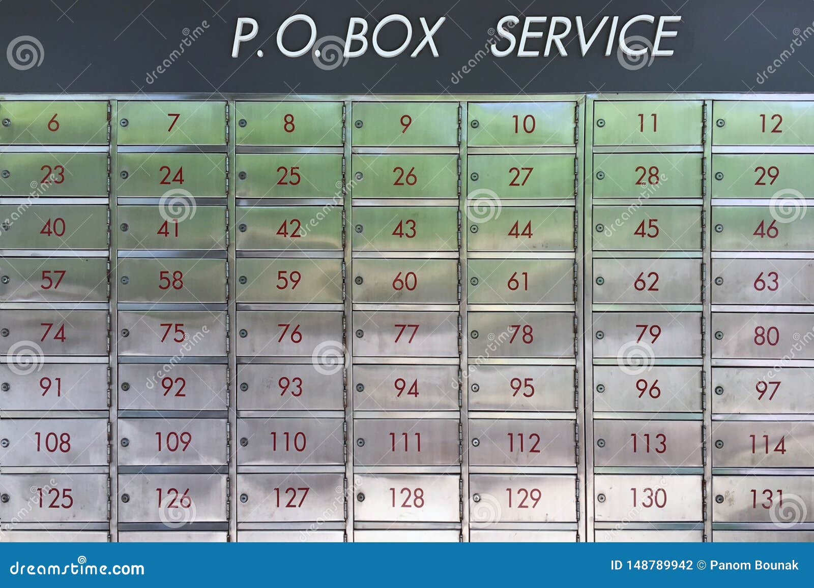 PO Box Service for Customer at Post Office Stock Photo - Image of carry ...