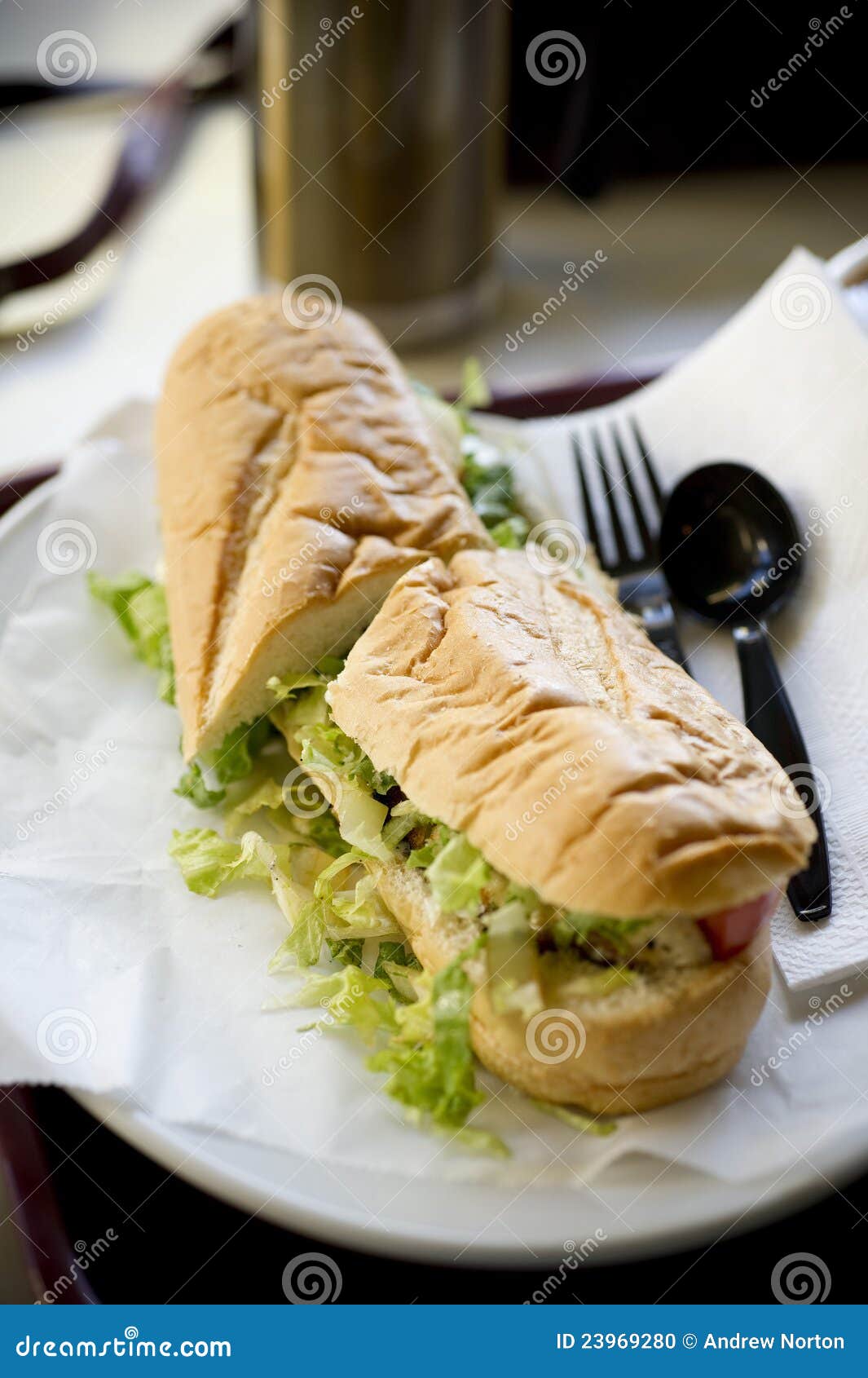 Po Boy Sandwich stock photo. Image of bread, hoagie, menu - 23969280