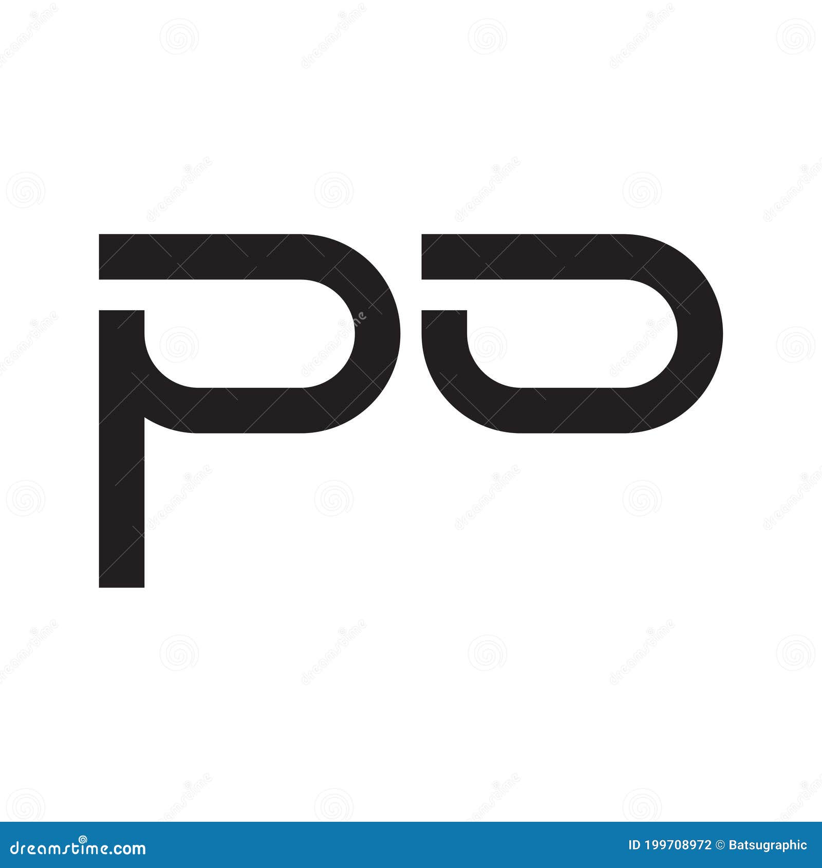 Po Initial Letter Vector Logo Icon Stock Vector - Illustration of ...